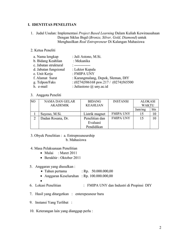 Contoh laporan | DOC