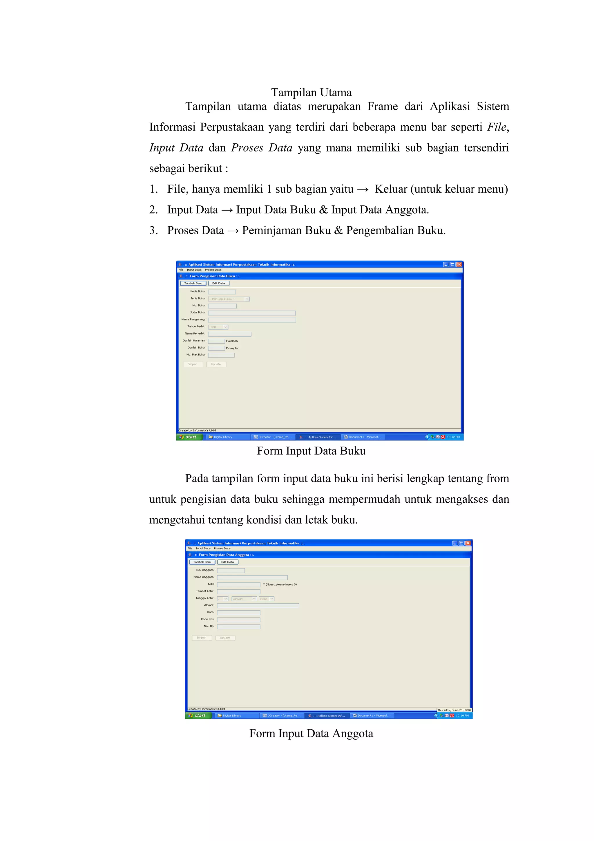 Contoh laporan aplikasi komputer (aplikom) - isya ansyari - polisafaris | PDF