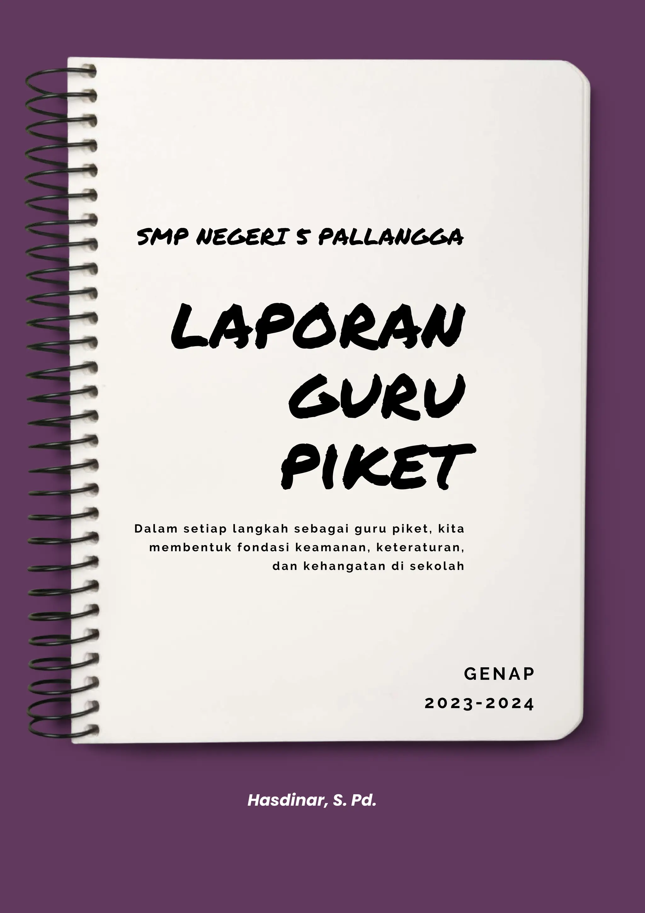 Contoh Laporan Guru Piket.pdf