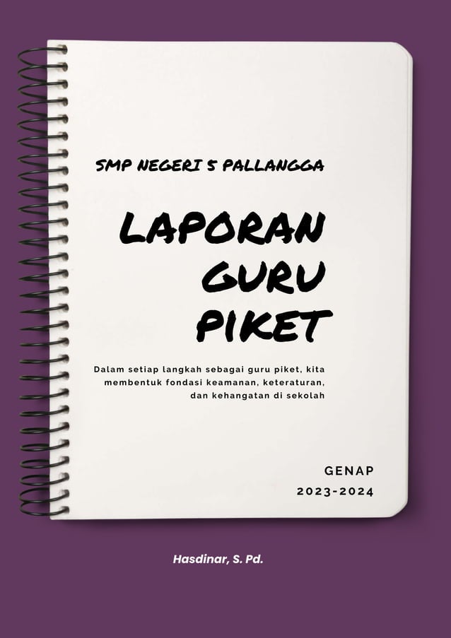 Contoh Laporan Guru Piket.pdf