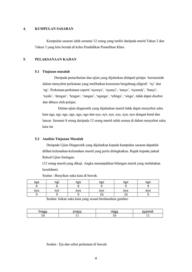 Contoh laporan kajian tindakan pemulihan | DOC