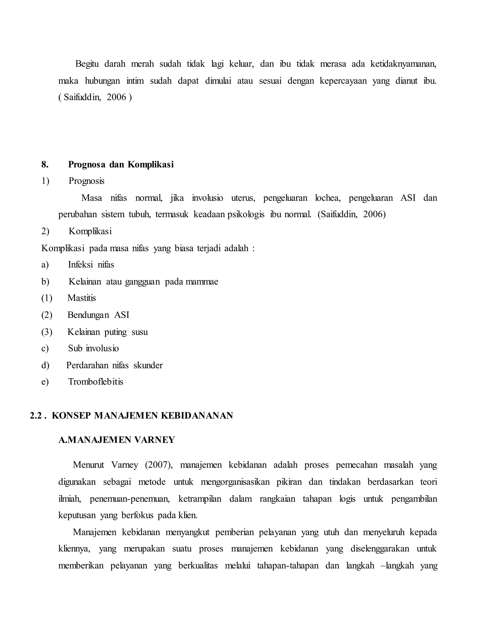 Contoh laporan kasus nifas menggunakan langkah varne1 | DOCX
