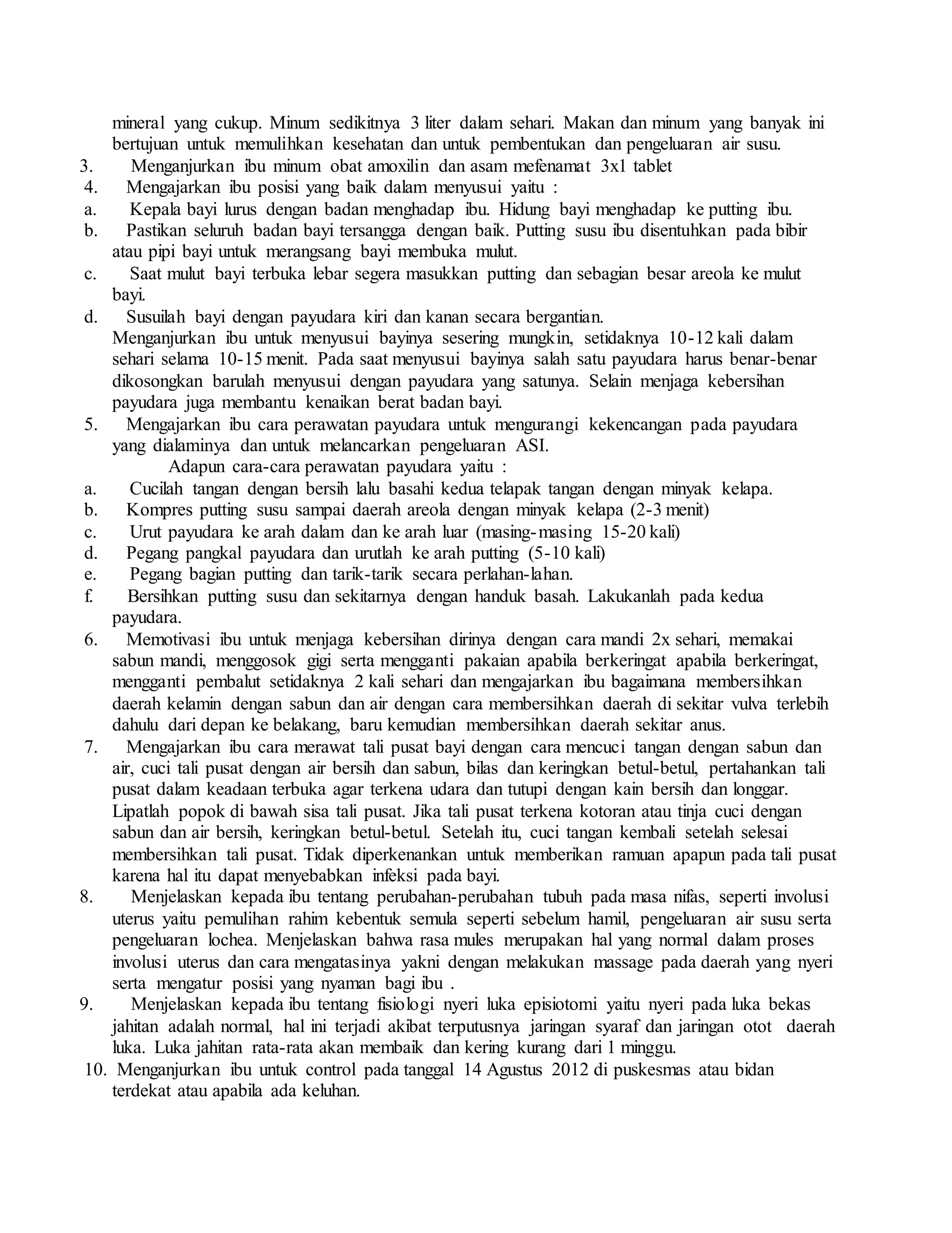 Contoh laporan kasus nifas menggunakan langkah varne1 | DOCX