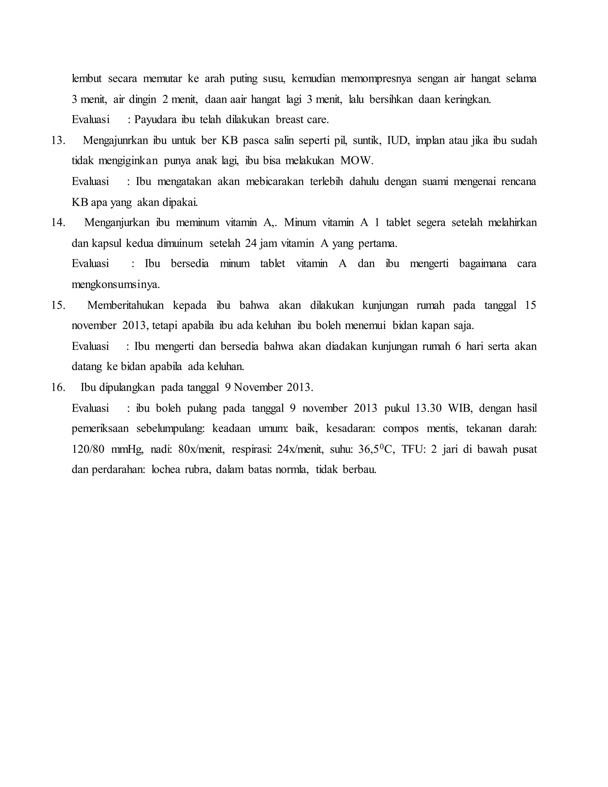Contoh laporan kasus nifas menggunakan langkah varne1 | DOCX