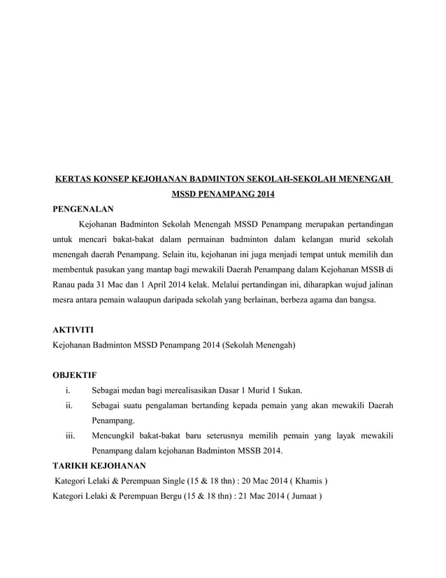 Contoh laporan kokum | DOC