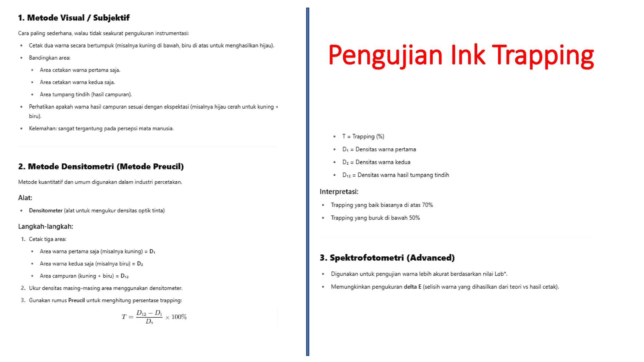 Contoh Laporan Pengujian bahan produk tinta | PPTX