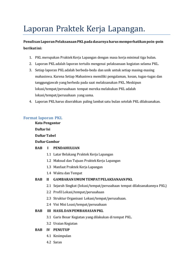 Contoh laporan praktek_kerja_lapangan | DOCX