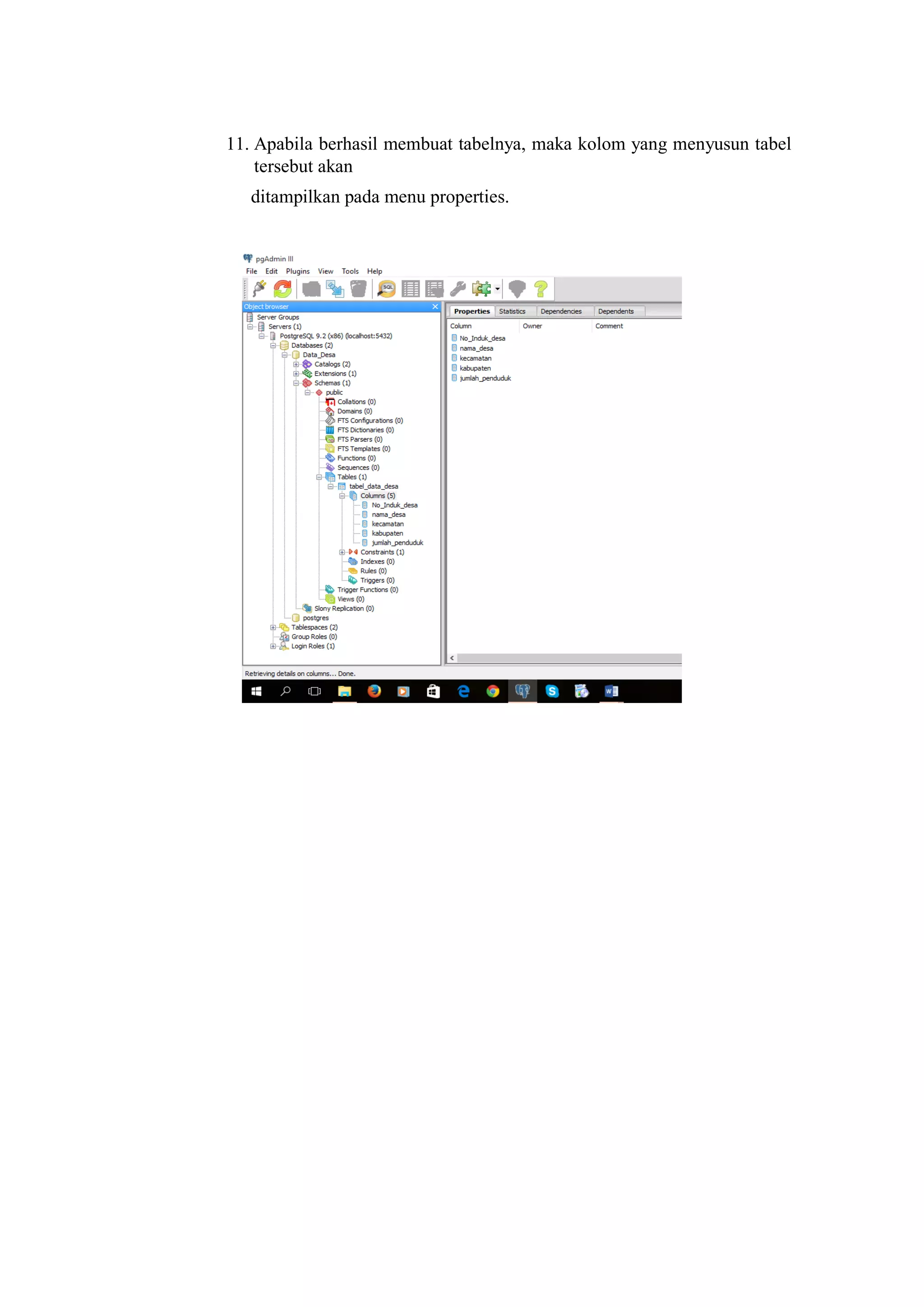 Praktikum Sistem Basis Data menggunakan PostgresSQL | PDF