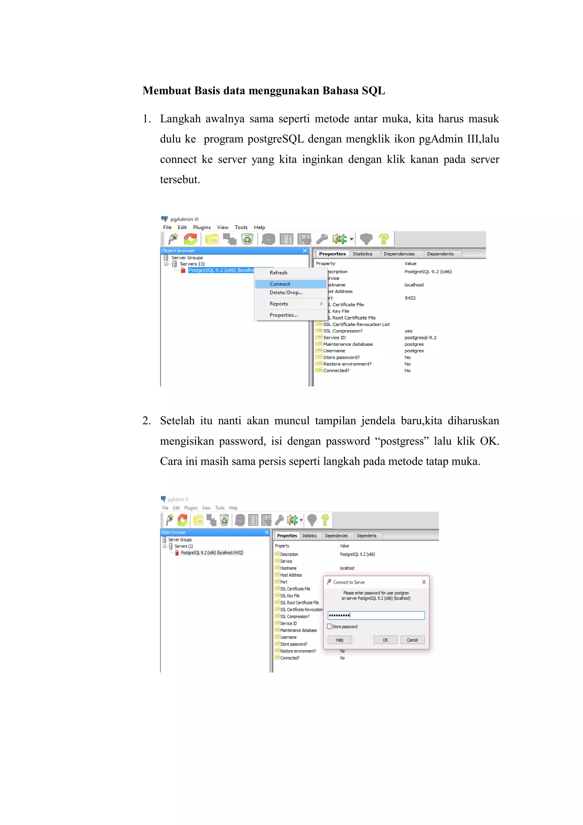 Praktikum Sistem Basis Data menggunakan PostgresSQL | PDF