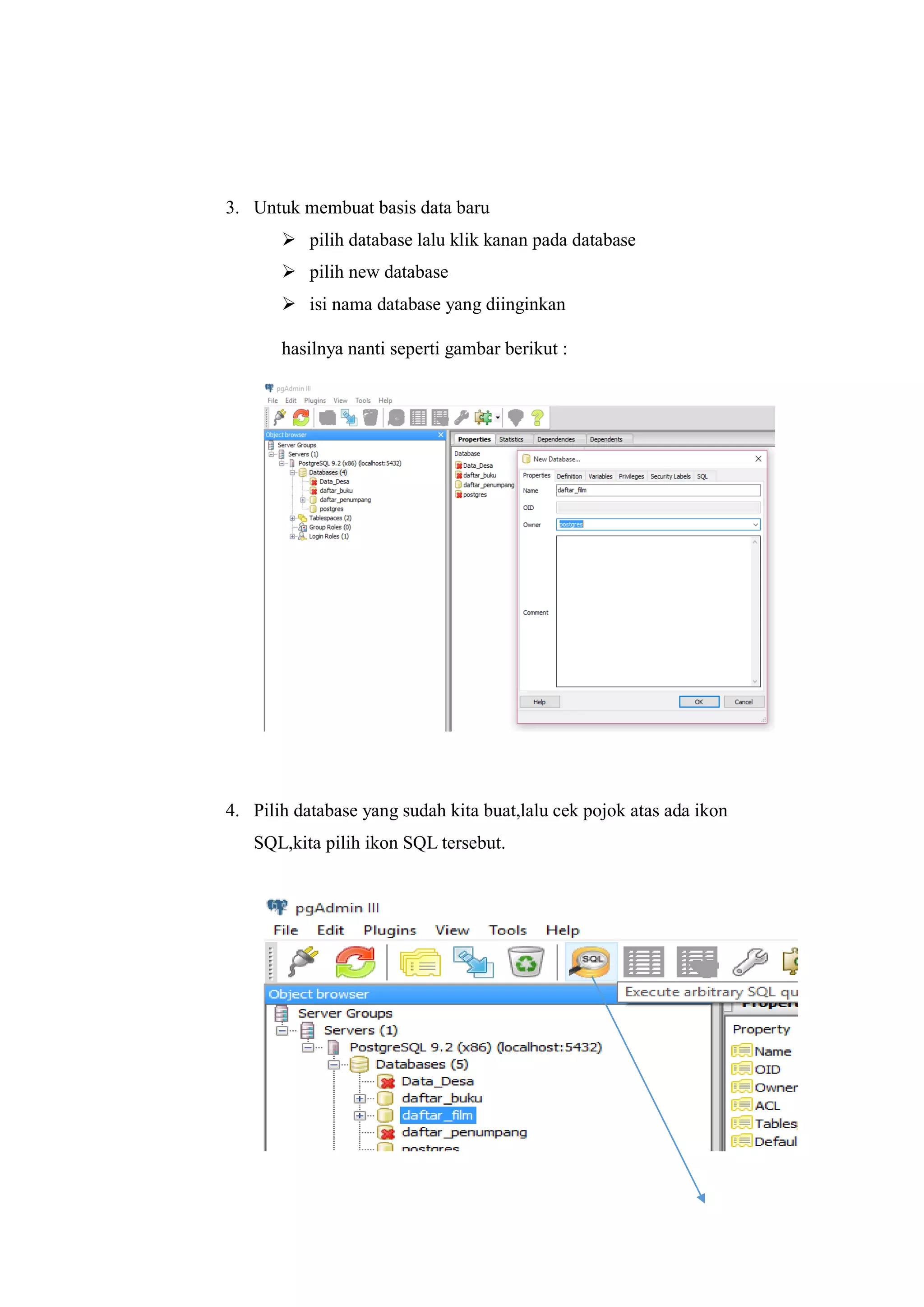 Praktikum Sistem Basis Data menggunakan PostgresSQL | PDF
