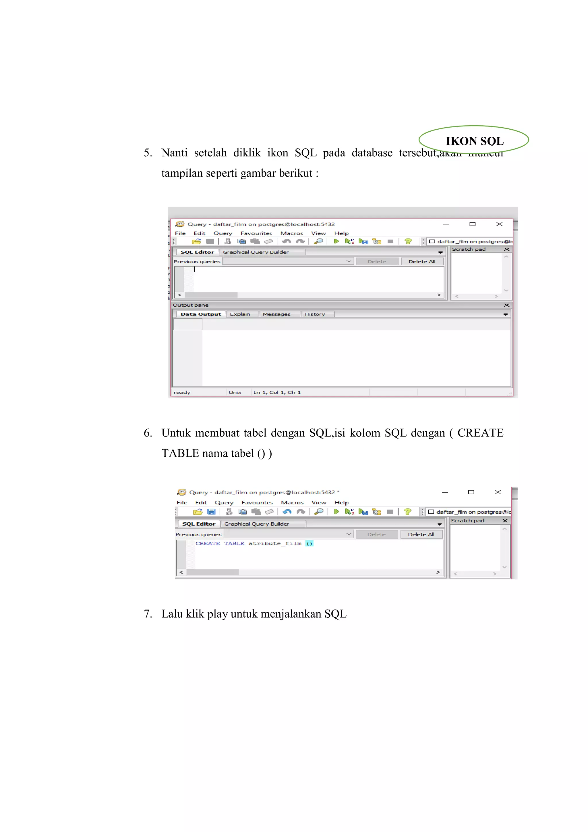 Praktikum Sistem Basis Data menggunakan PostgresSQL | PDF