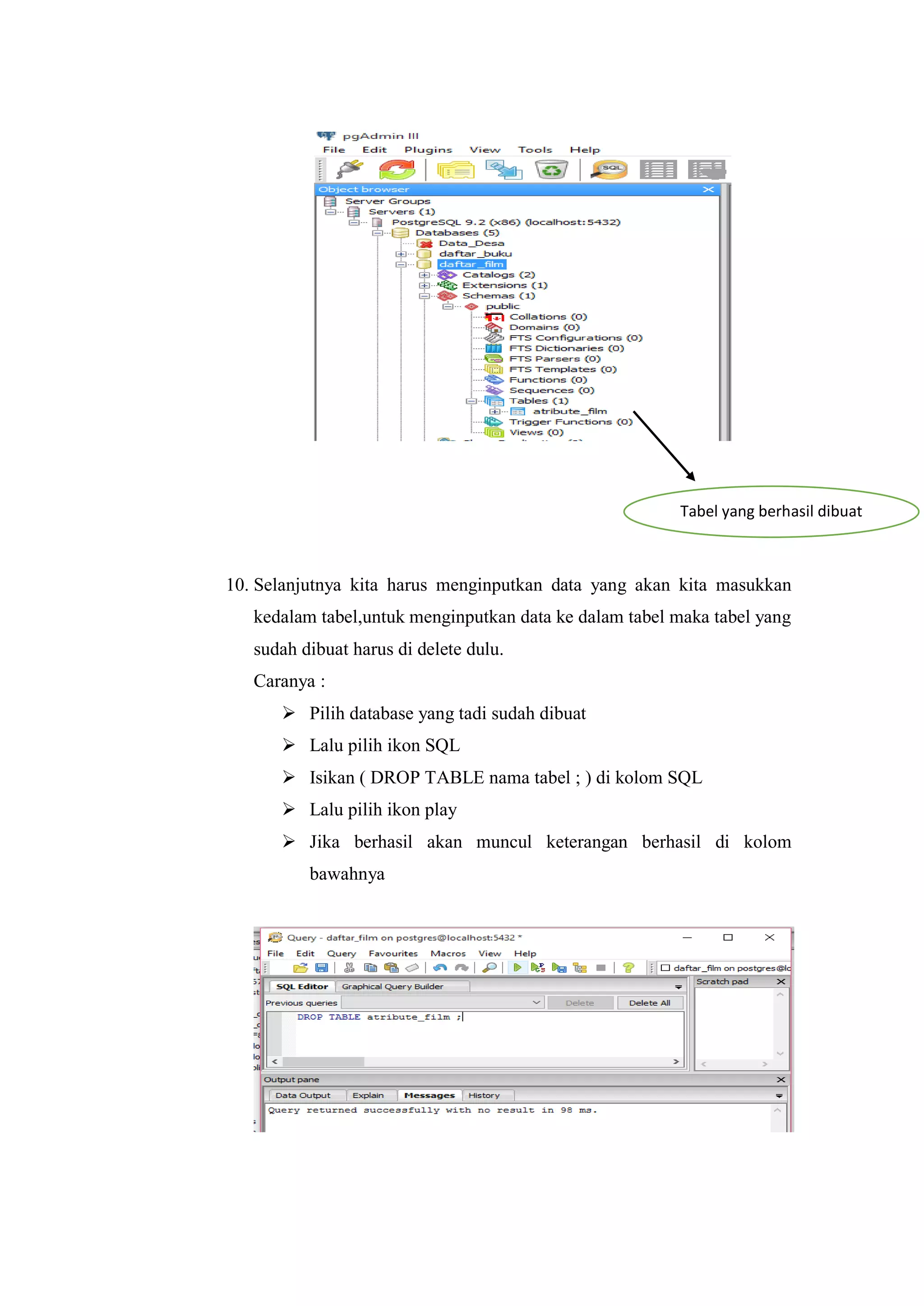 Praktikum Sistem Basis Data menggunakan PostgresSQL | PDF