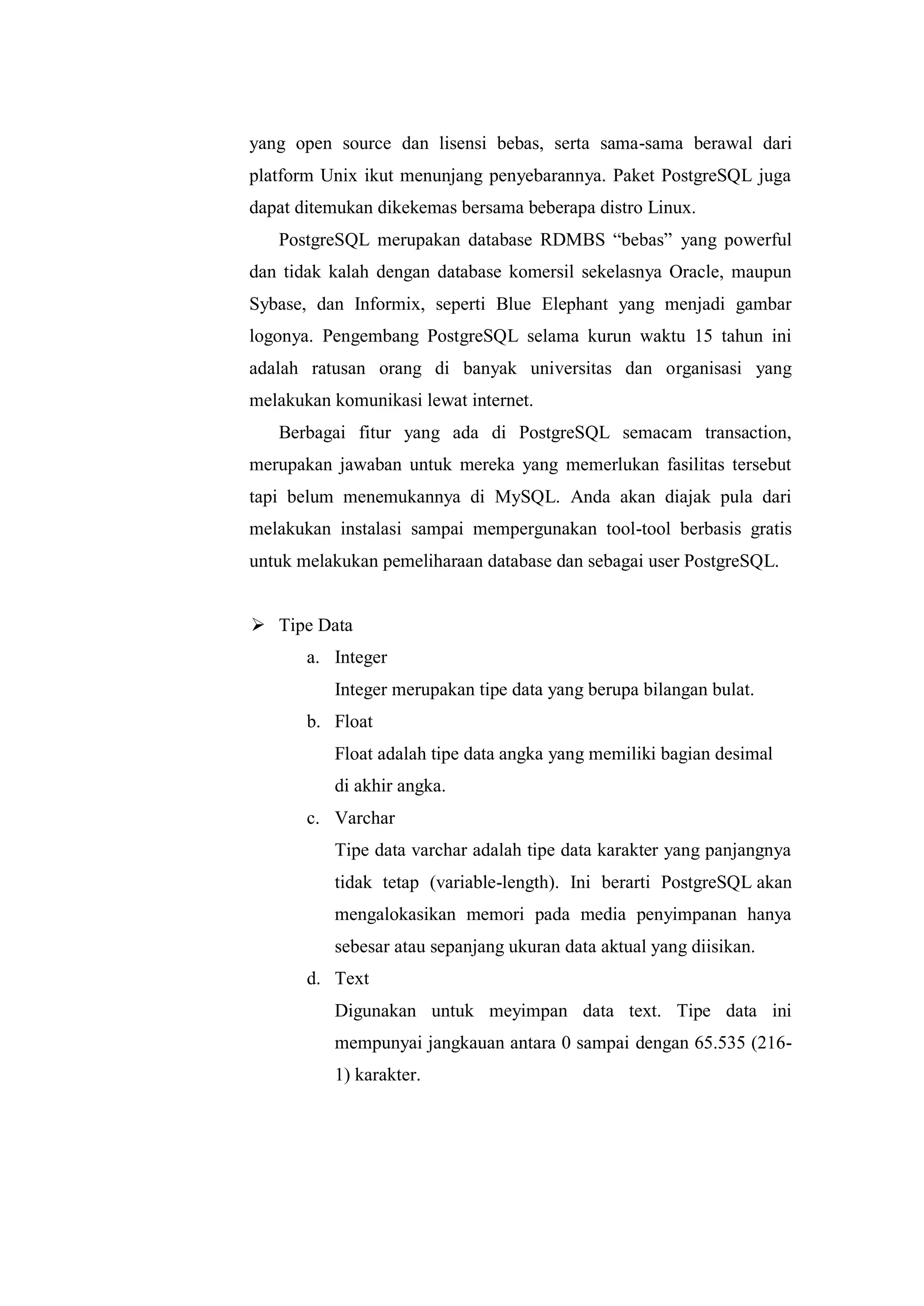 Praktikum Sistem Basis Data Menggunakan Postgressql Pdf