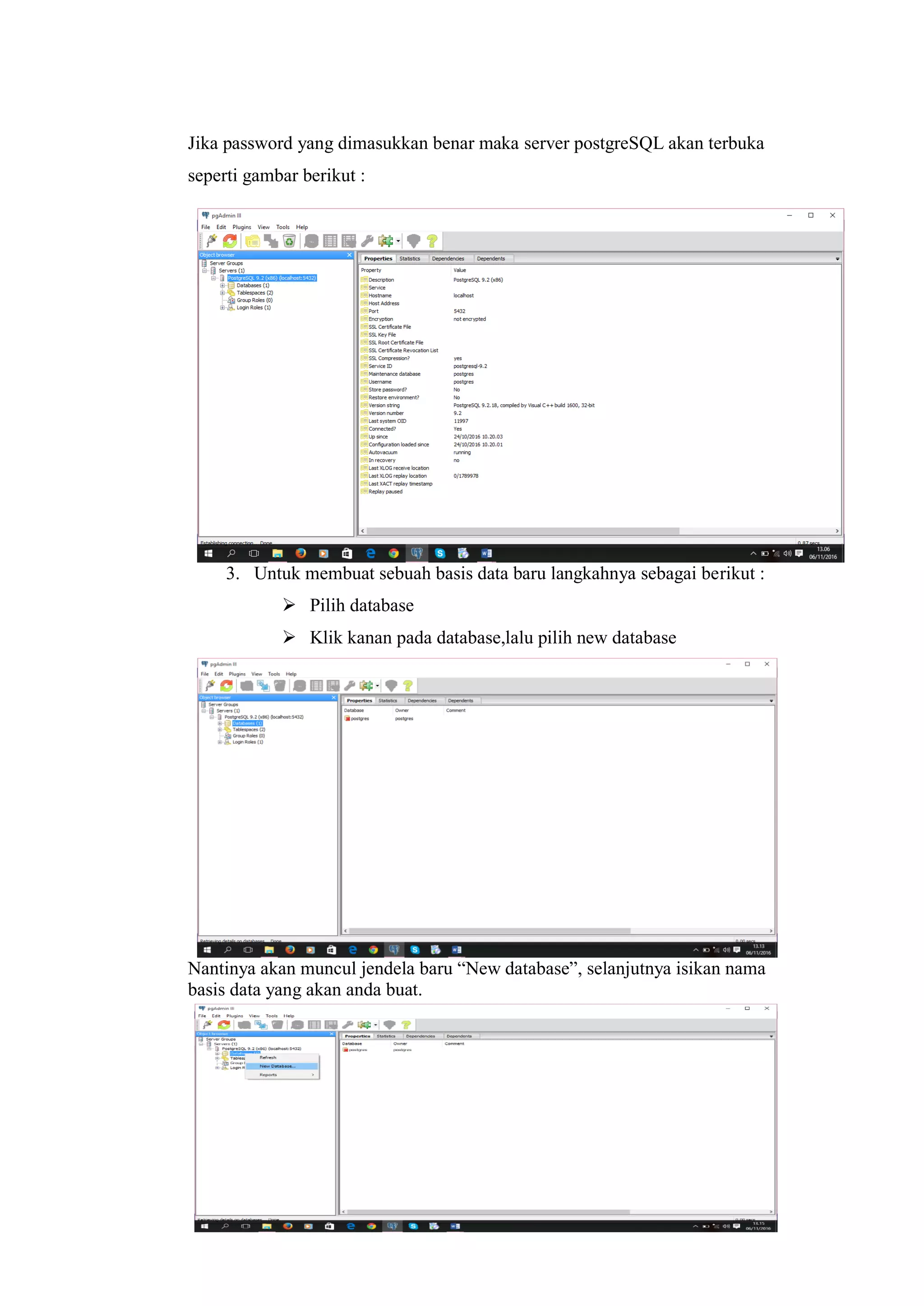 Praktikum Sistem Basis Data menggunakan PostgresSQL | PDF