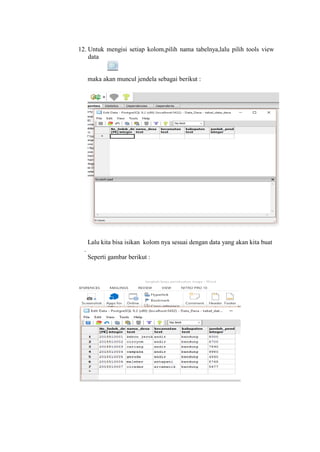 Praktikum Sistem Basis Data menggunakan PostgresSQL | PDF