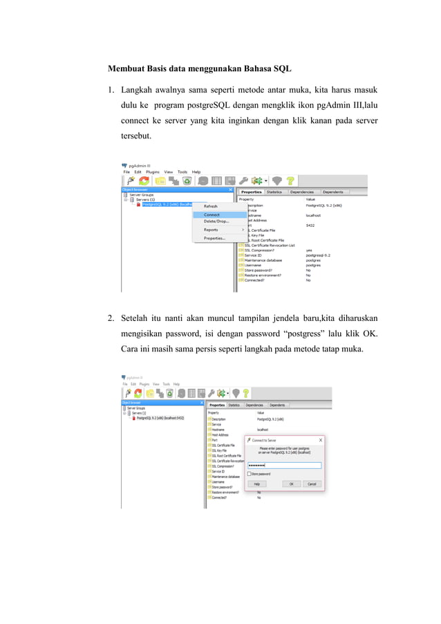 Praktikum Sistem Basis Data menggunakan PostgresSQL | PDF