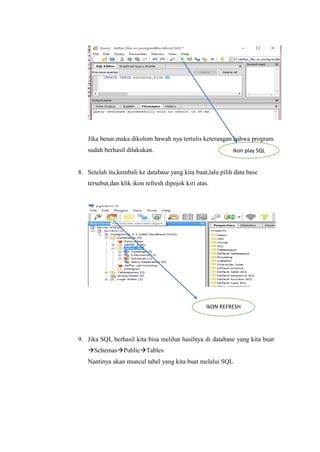 Praktikum Sistem Basis Data menggunakan PostgresSQL | PDF