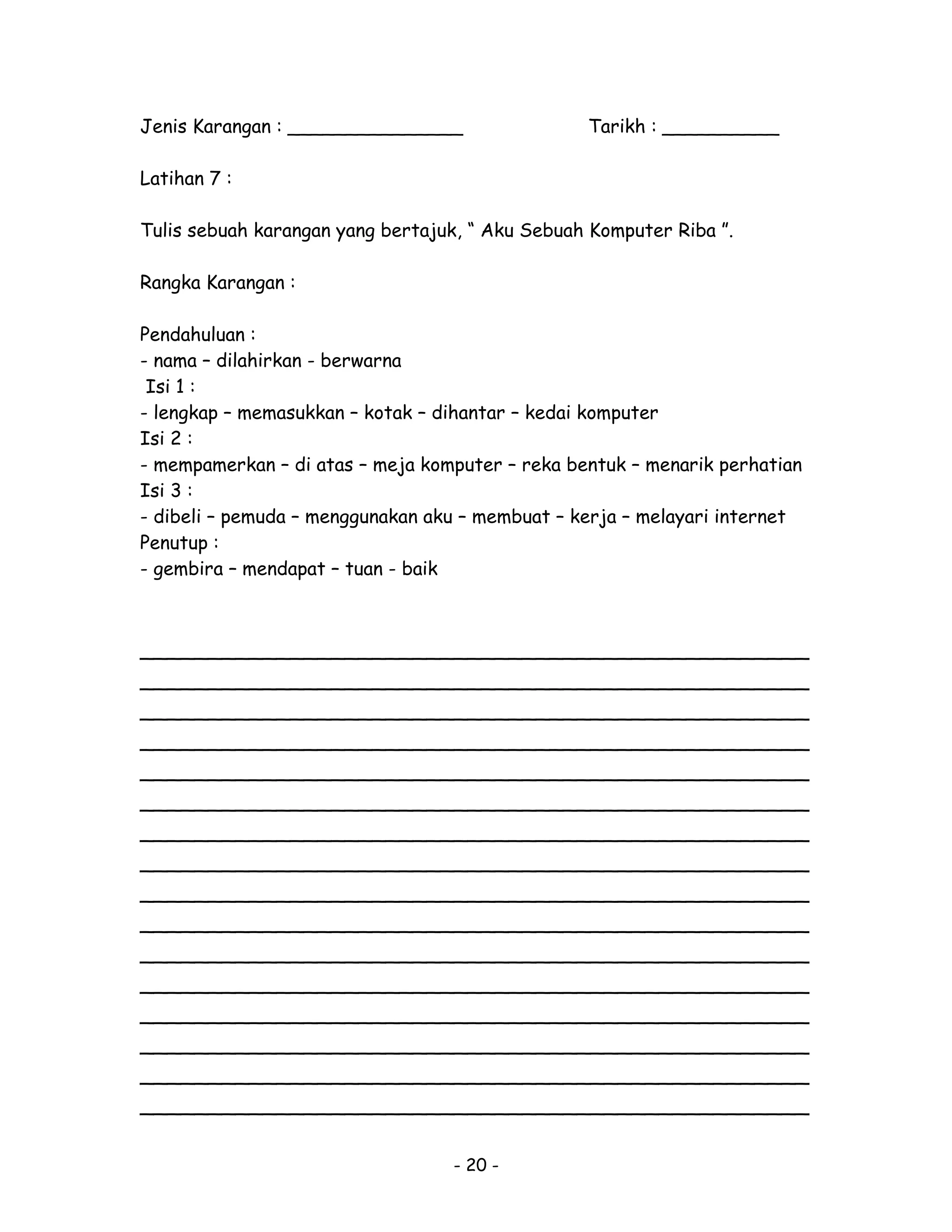 Contoh & Latihan Karangan UPSR.pdf