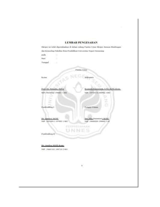 Contoh lembar pengesahan | PDF