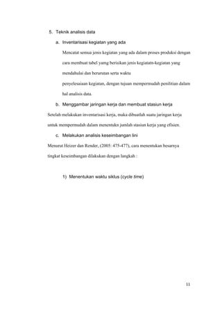 Contoh line balancing | PDF