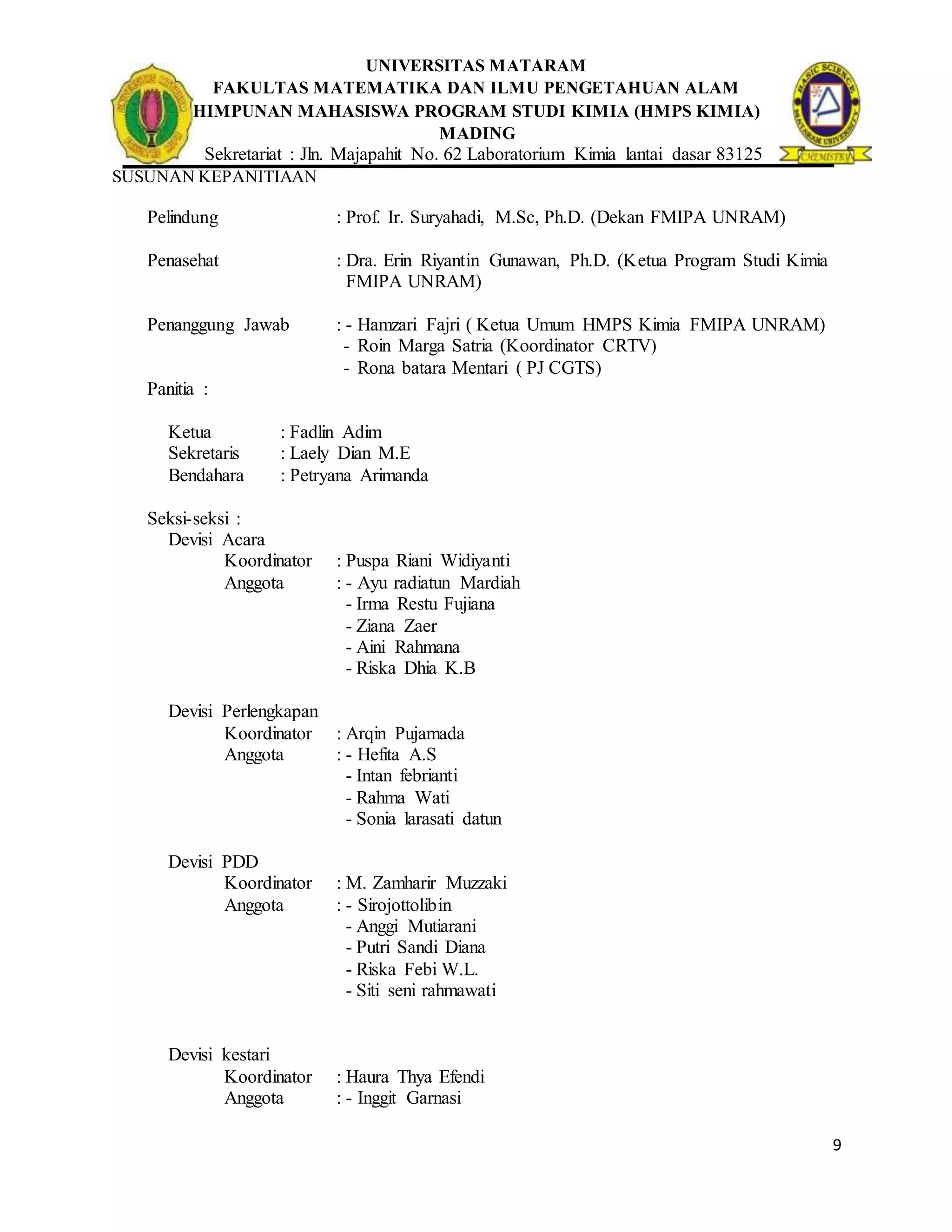 Contoh lpj | DOCX