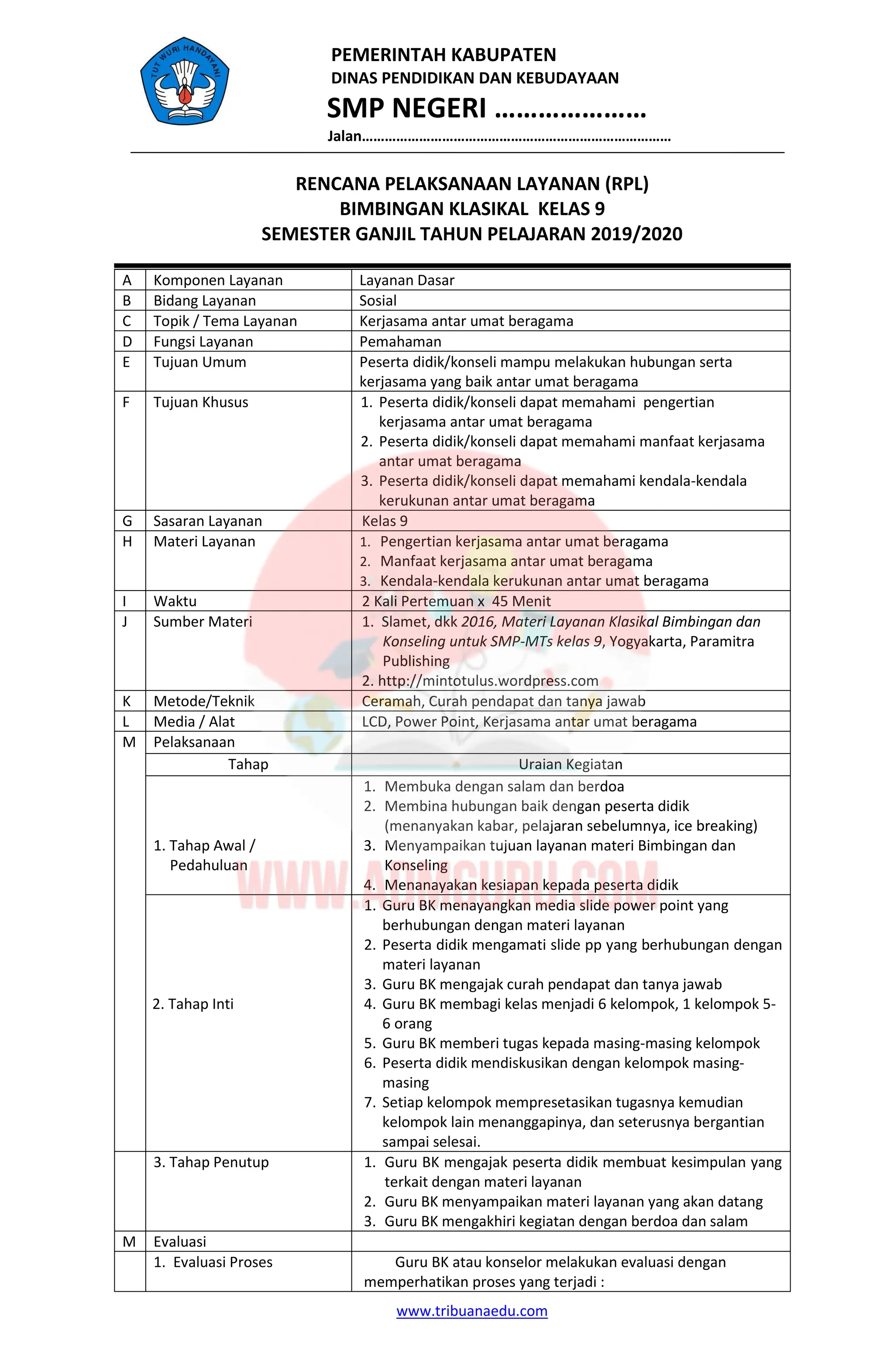 Modul Ajar BK Kelas 9 Kurikulum Merdeka | PDF