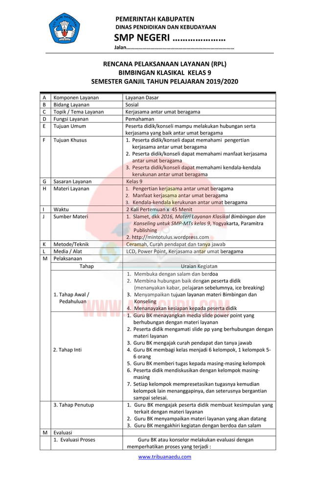 Modul Ajar BK Kelas 9 Kurikulum Merdeka | PDF