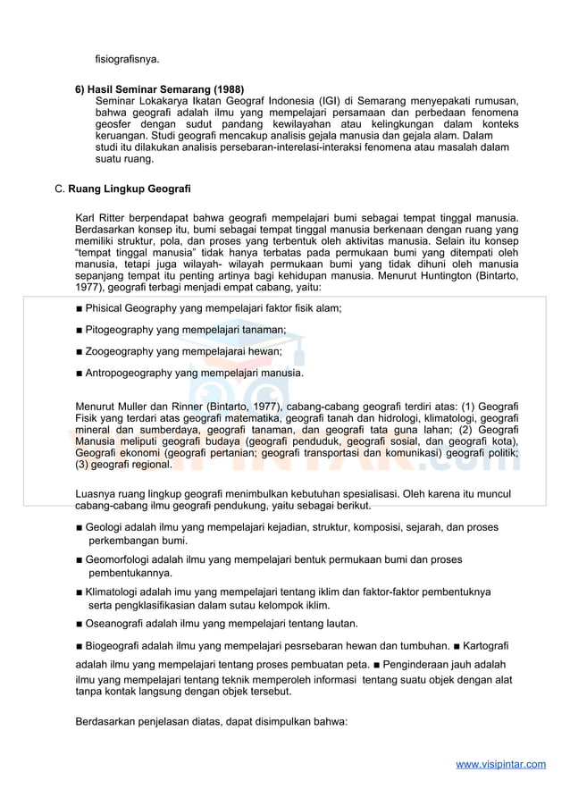 Modul Ajar Geografi SMA Kelas 10 Kurikulum Merdeka | DOCX