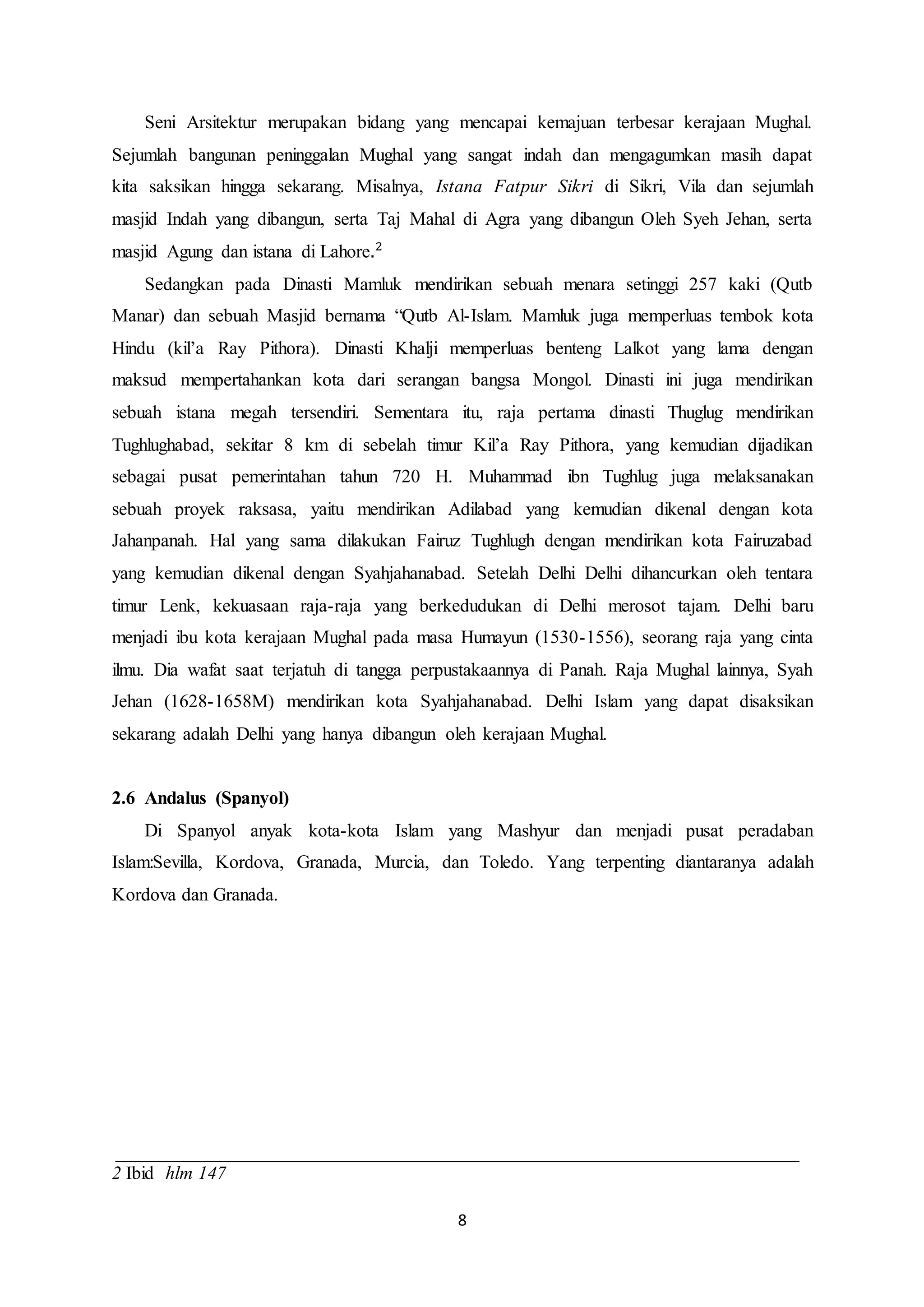 Contoh makalah agama tentang peradaban islam | DOCX