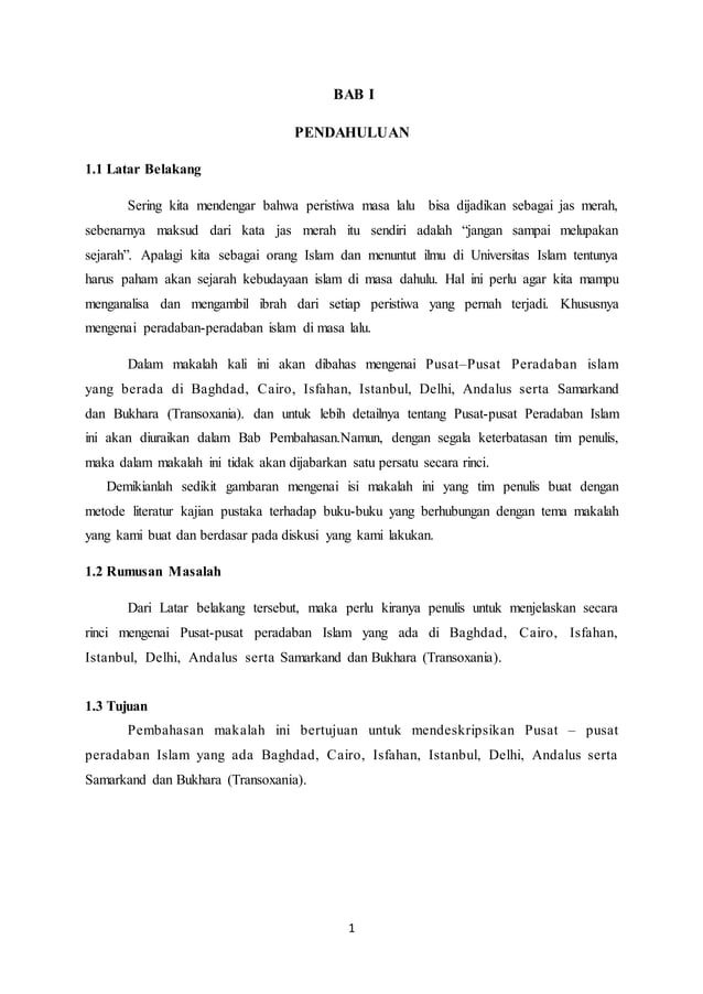 Contoh makalah agama tentang peradaban islam | DOCX