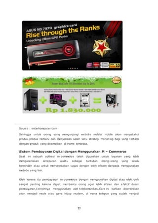 Contoh makalah e commerce pasar digital dan barang digital | DOCX
