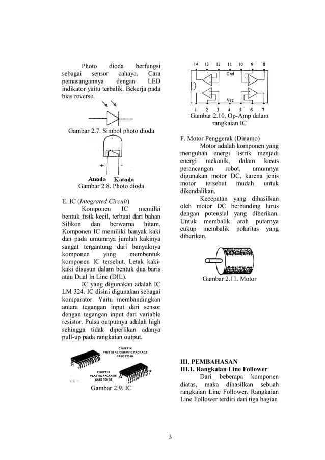 Contoh makalah line follower analog sederhana | DOC