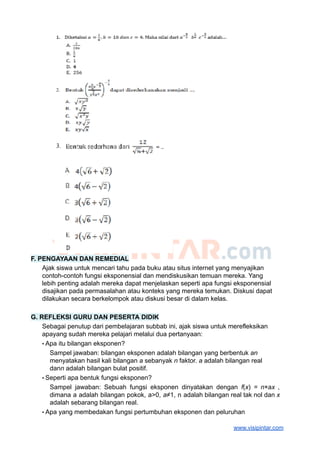 Modul Ajar Matematika SMA Kelas 10 Kurikulum Merdeka | PDF