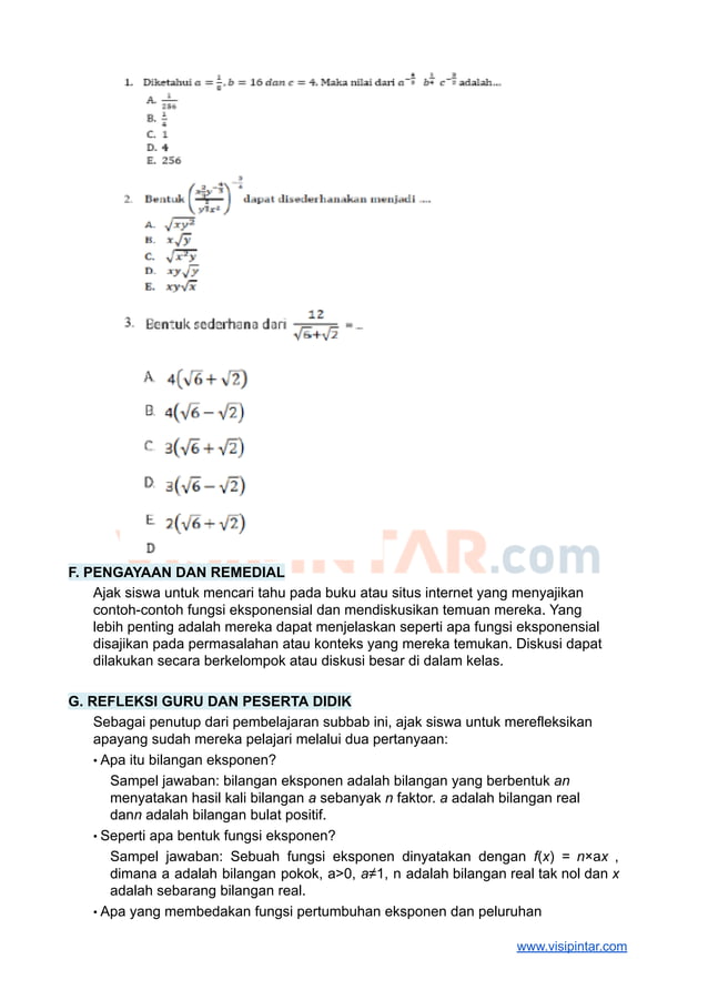 Modul Ajar Matematika SMA Kelas 10 Kurikulum Merdeka | PDF