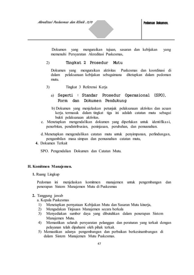 Contoh manual mutu puskesmas | DOCX
