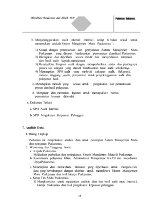 Contoh manual mutu puskesmas | PDF