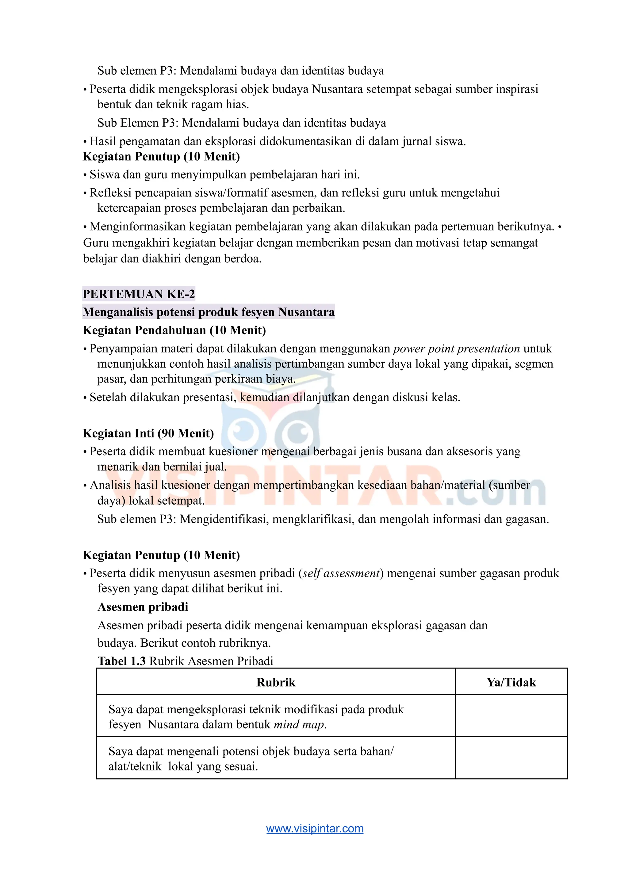Modul Ajar PKWU Kerajinan SMA Kelas 10 Kurikulum Merdeka | PDF