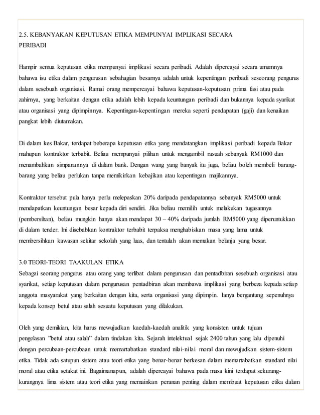 Contoh masalah etika dalam pengurusan dengan ciri masalah etika | PDF Contoh masalah etika dalam pengurusan dengan ciri masalah etika | PDF