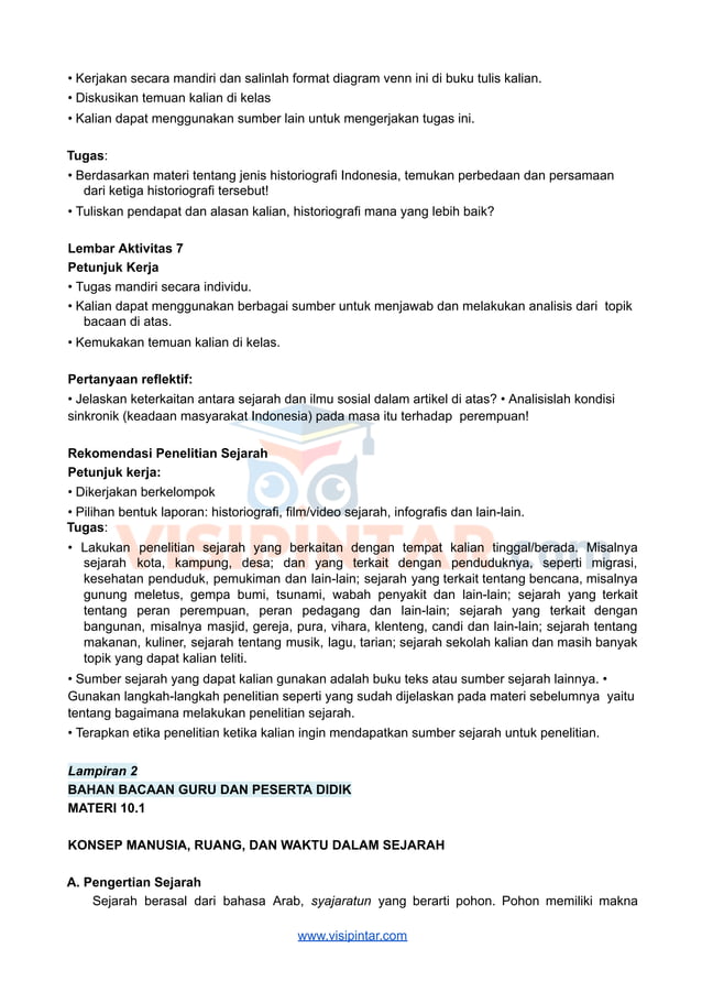 Modul Ajar Sejarah SMA Kelas 10 Kurikulum Merdeka | PDF