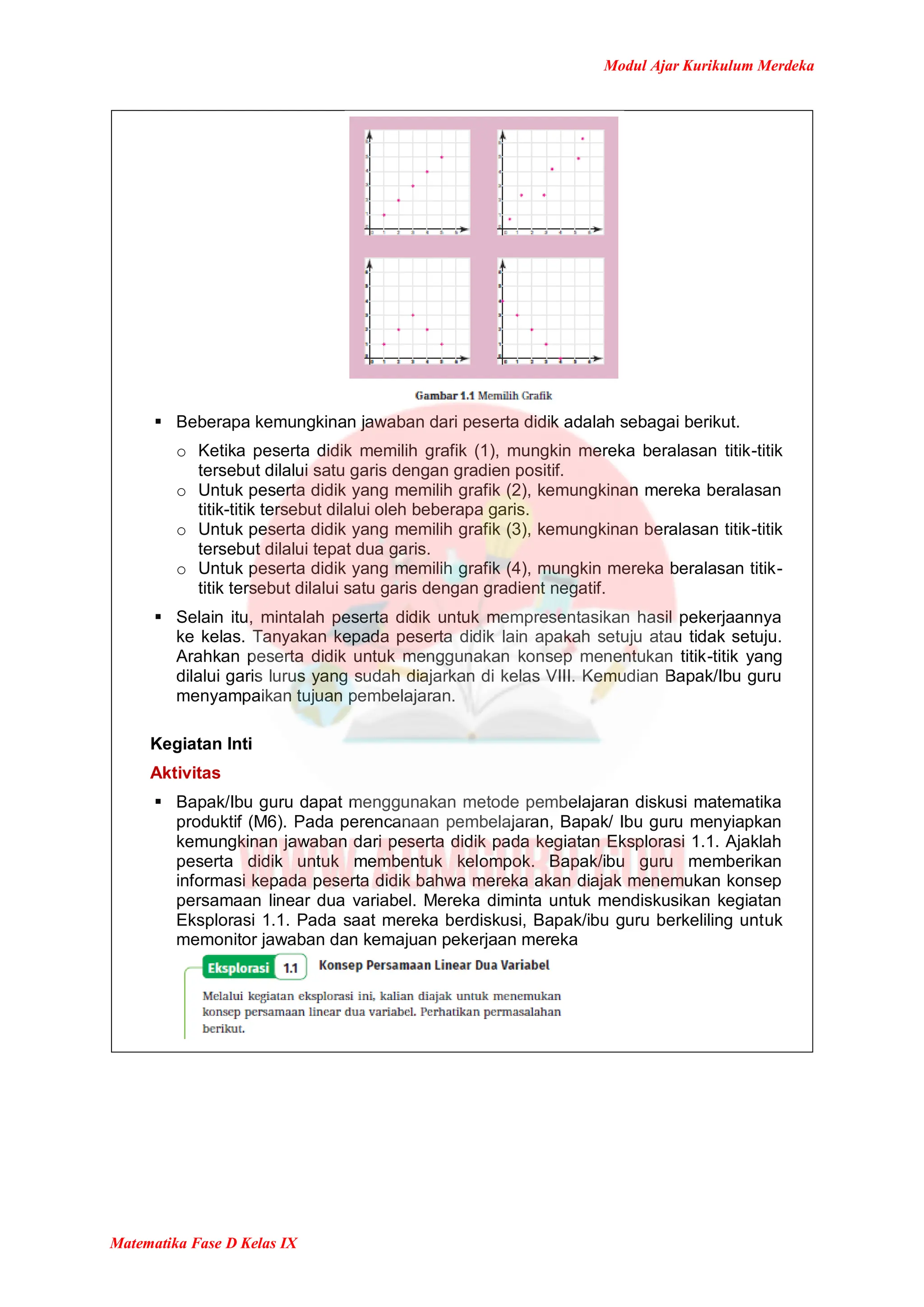 Modul Ajar Matematika Kelas 9 Kurikulum Merdeka | PDF