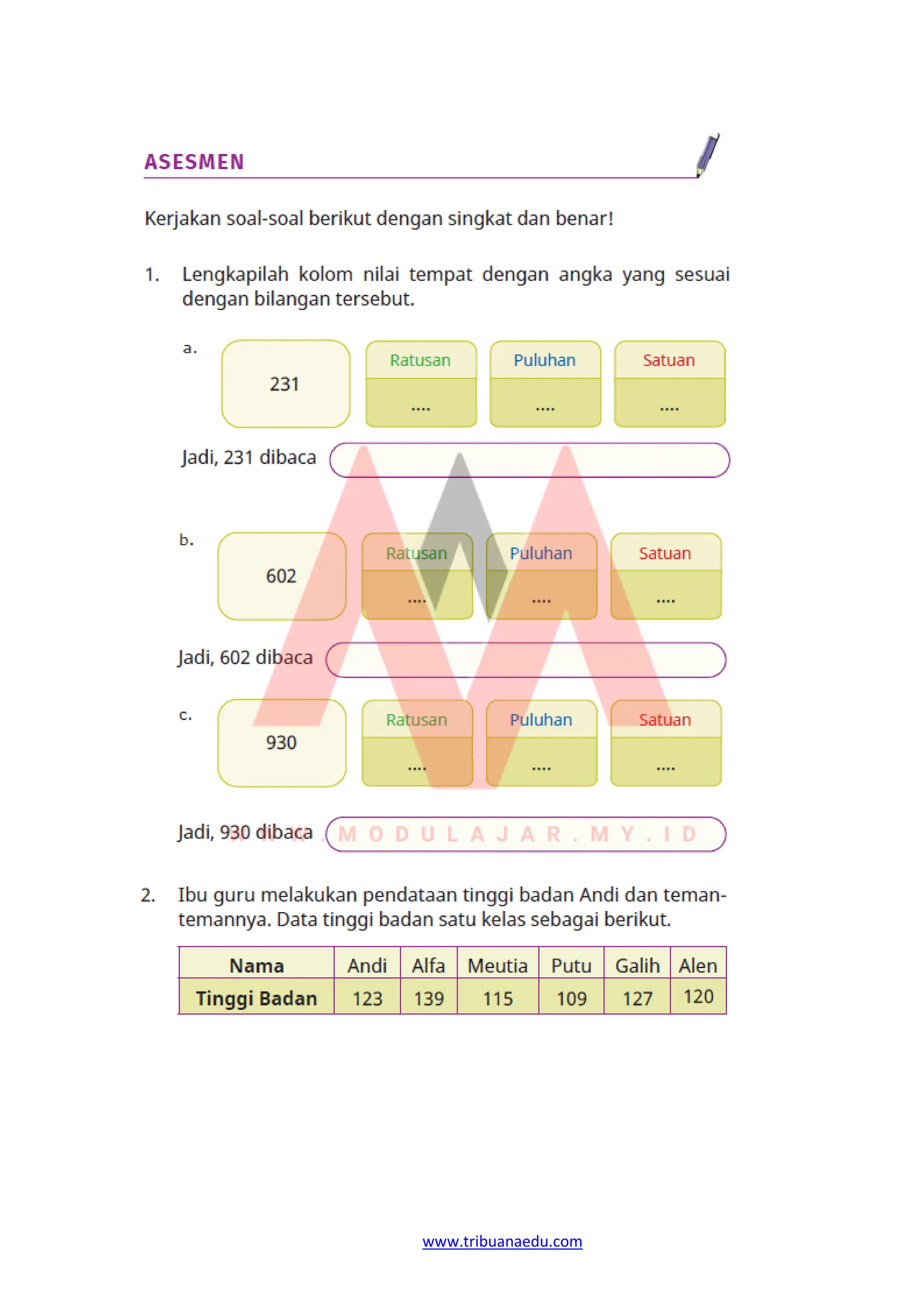 Modul Ajar Matematika Kelas 3 Kurikulum Merdeka | PDF