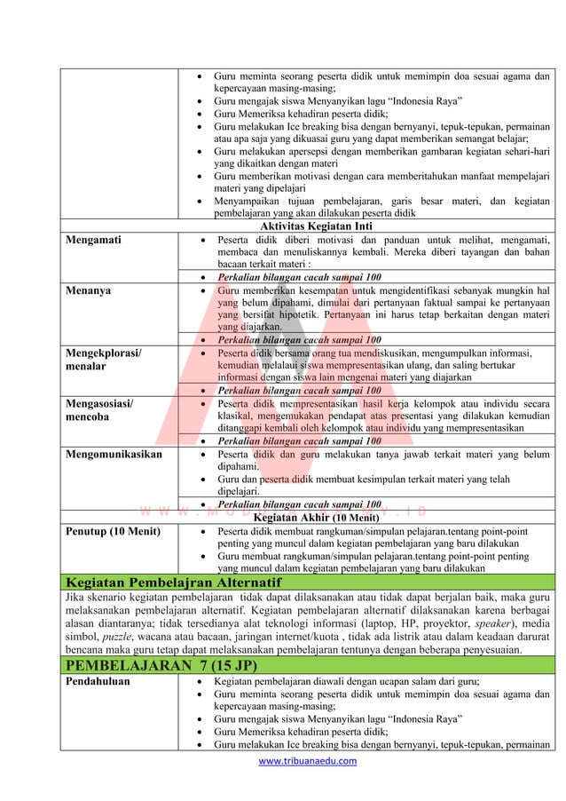 Modul Ajar Matematika Kelas 3 Kurikulum Merdeka | PDF