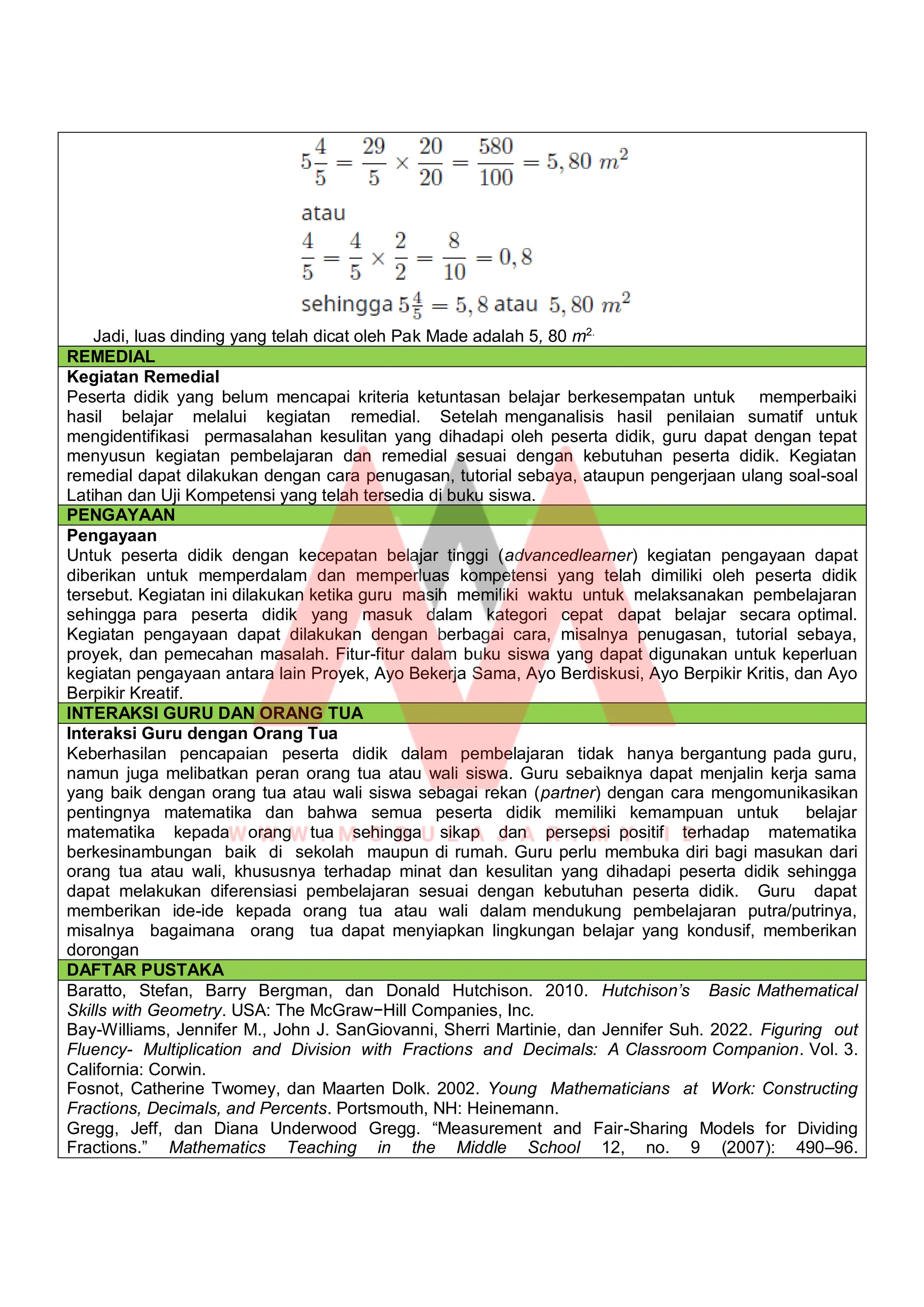 Modul Ajar Matematika Kelas 6 Kurikulum Merdeka | PDF