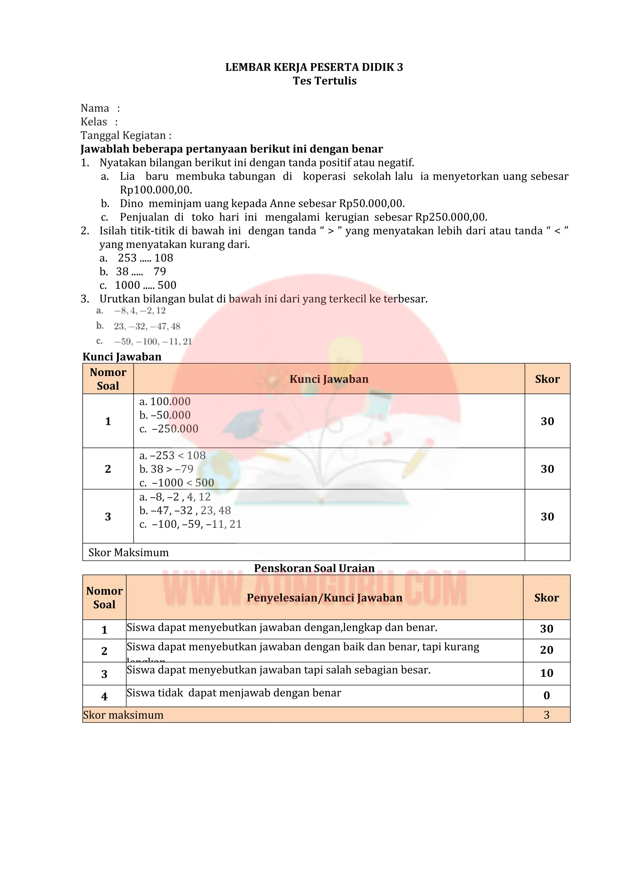 Modul Ajar Matematika Kelas 7 Deep Learning | PDF