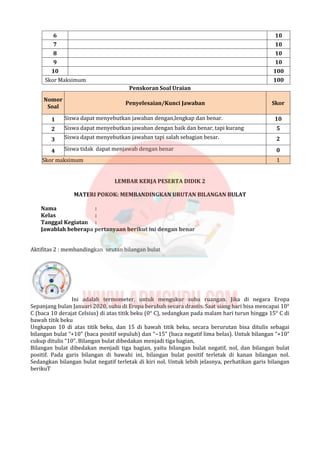 Modul Ajar Matematika Kelas 7 Deep Learning | PDF