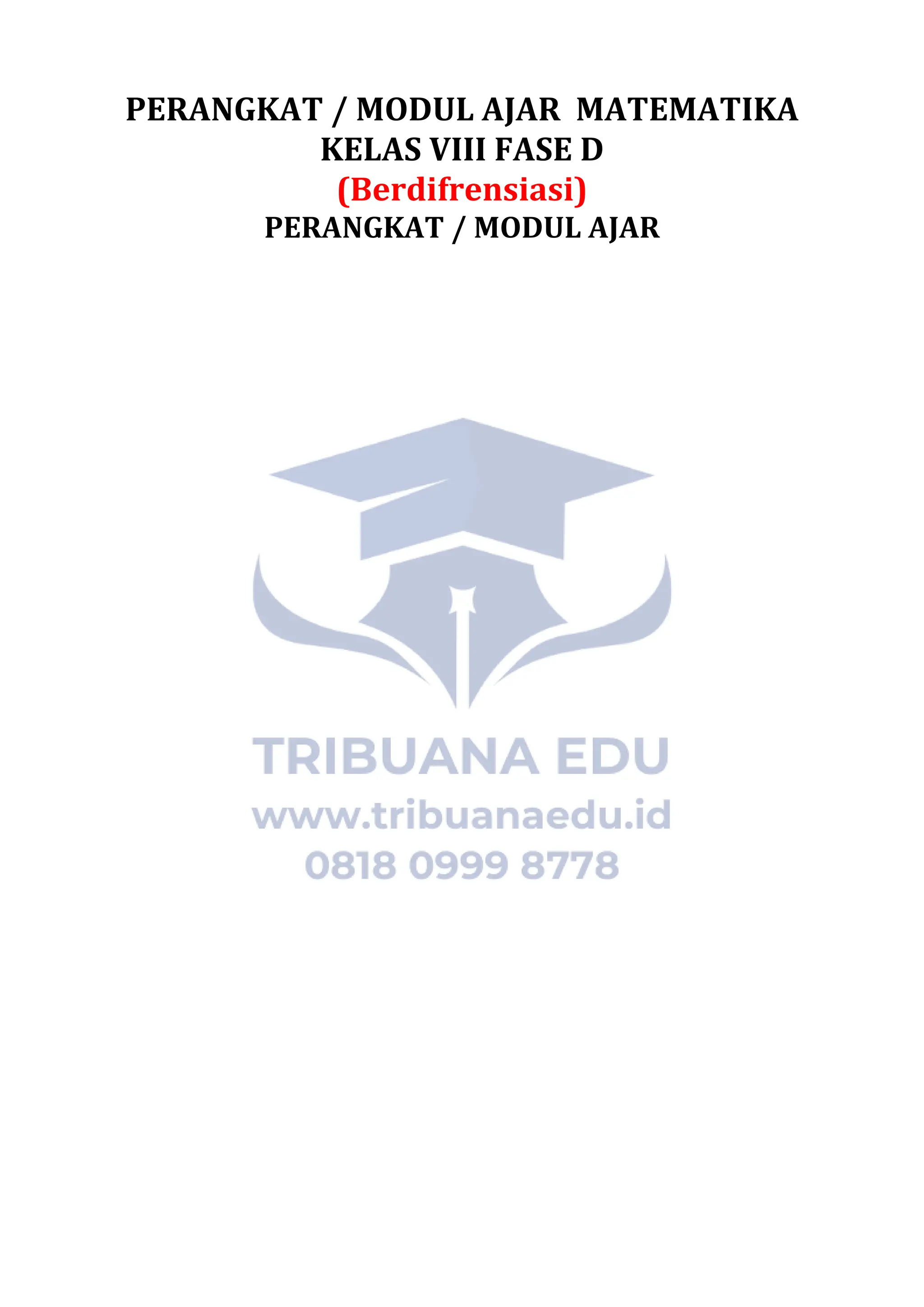 Modul Ajar Matematika Kelas 8 Deep Learning | PDF