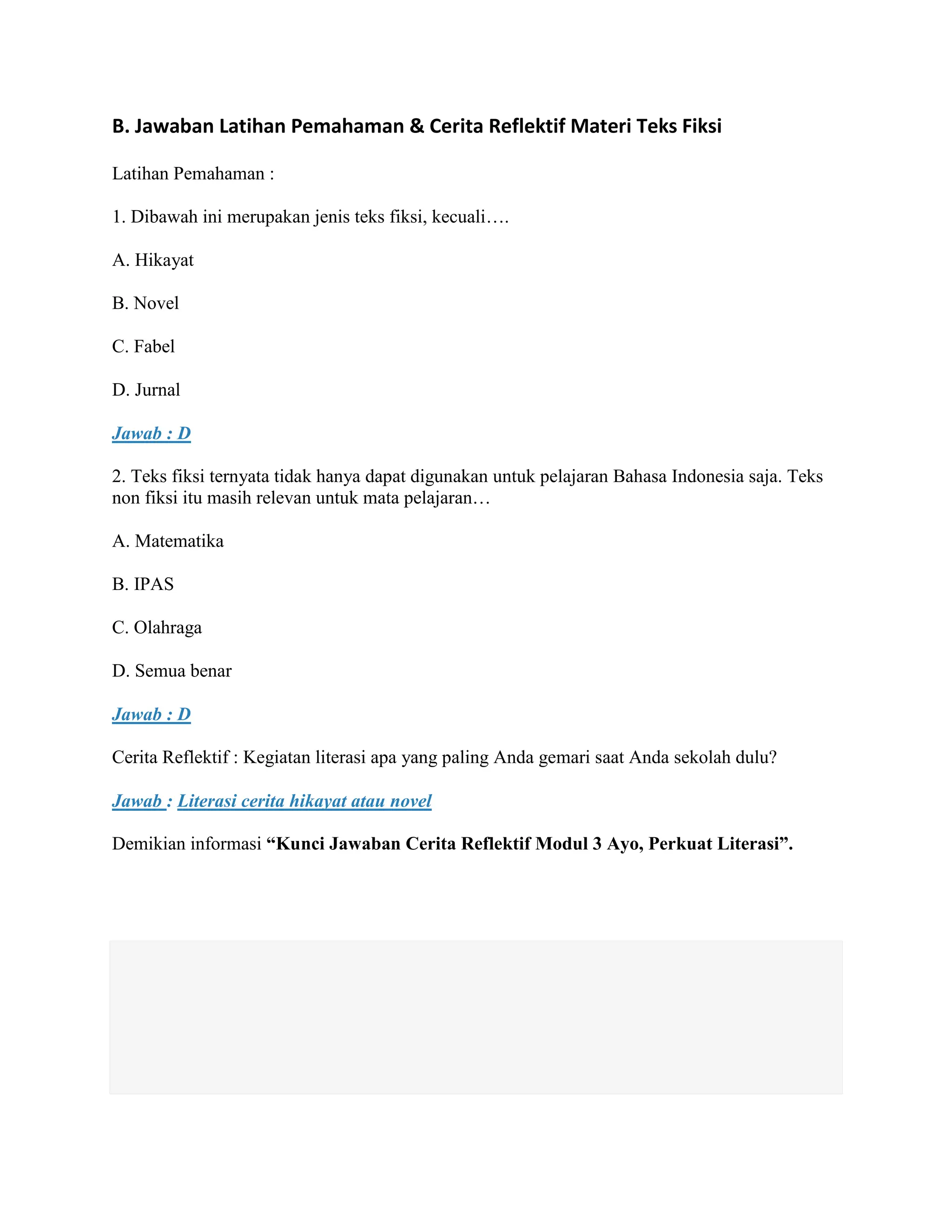 Contoh memahami literasi dalam rapor pendidikan.doc | Free Download