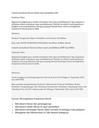 Contoh memahami literasi dalam rapor pendidikan.doc