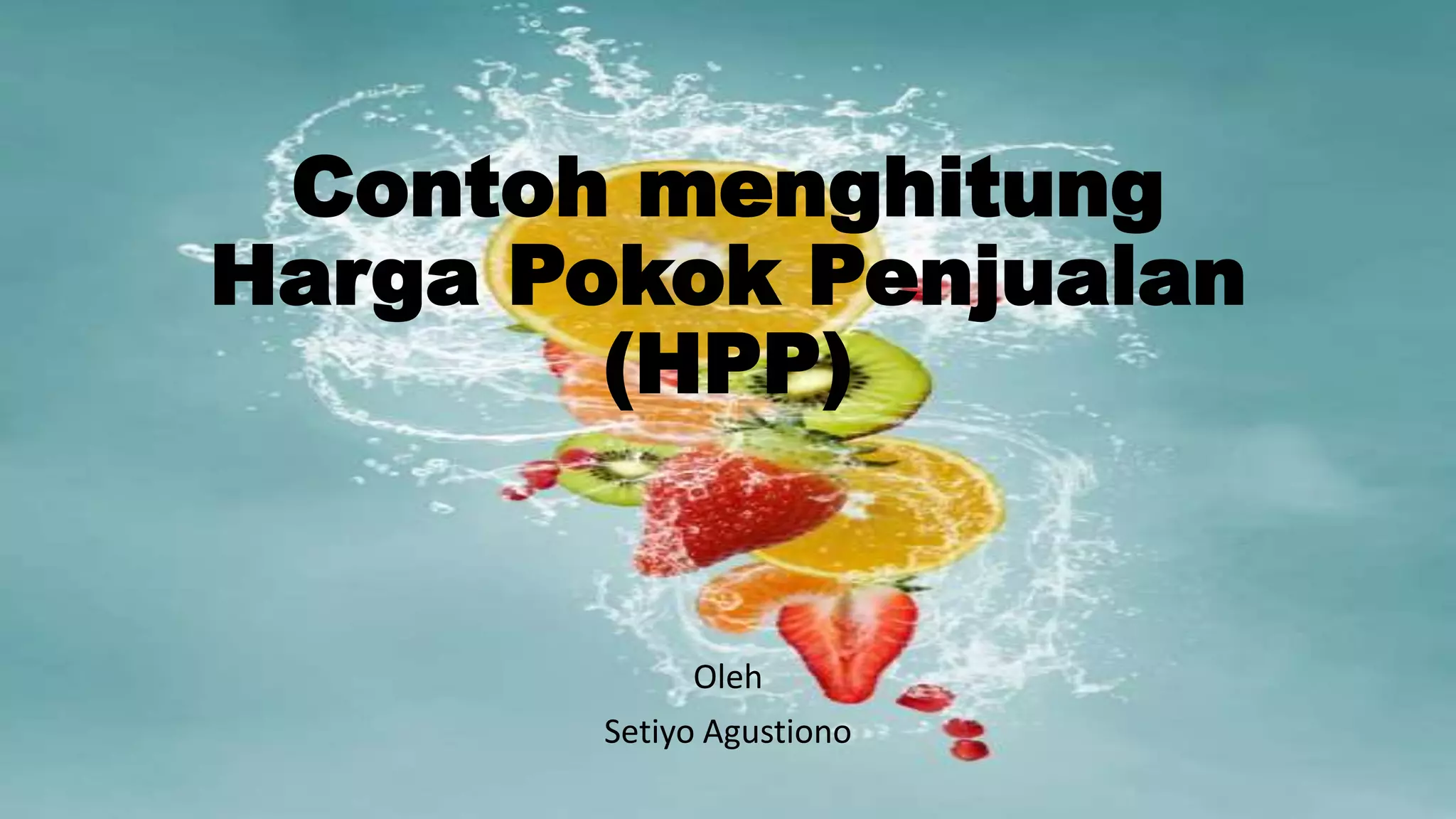 Contoh menghitung hpp | PPTX