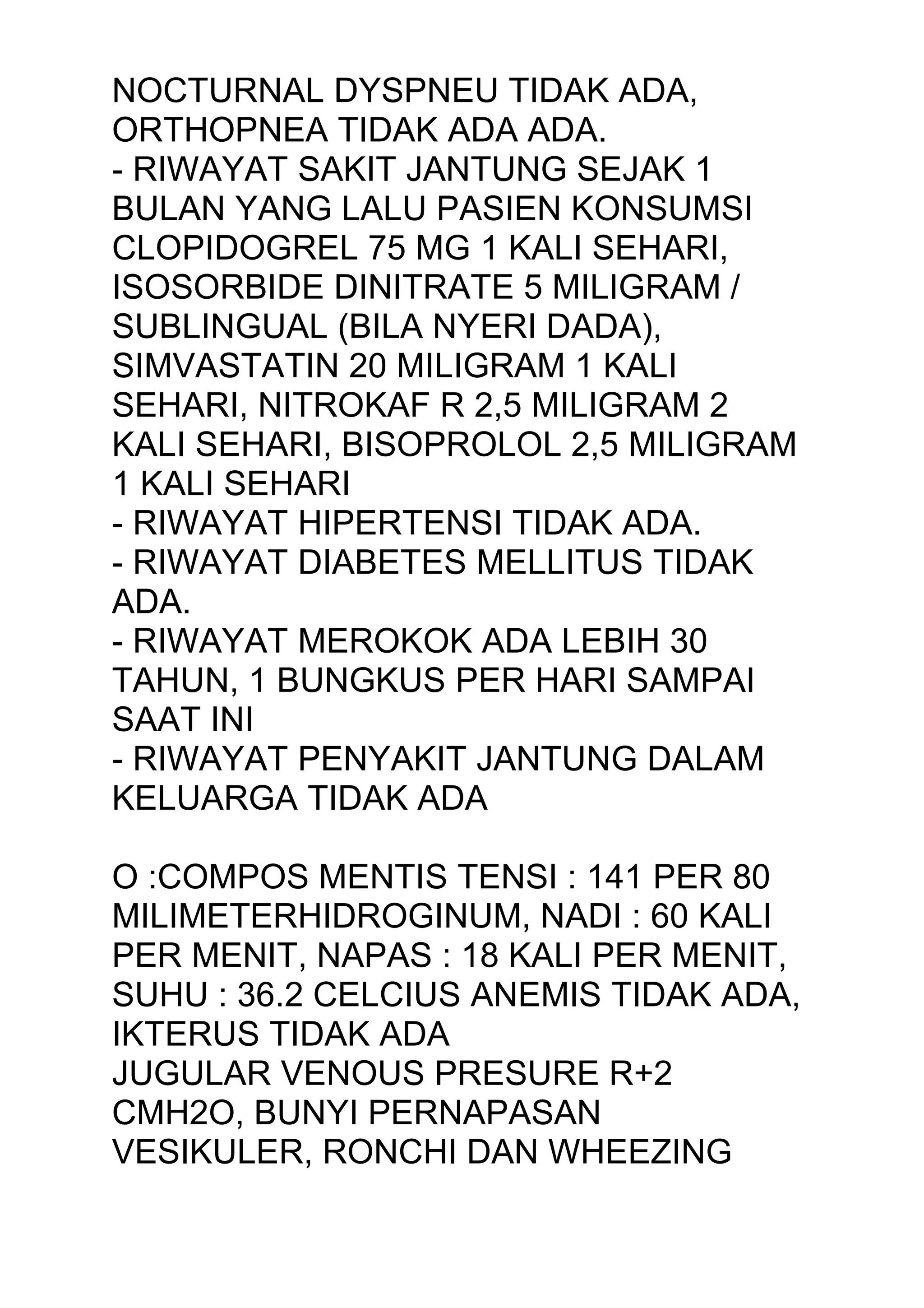 CONTOH MENGISI RESUME MEDIS PULANG.docx | Heart and Cardiovascular ...